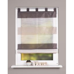 Raffrollo Home Wohnideen "GABI" Gr. 2, grau (stein), B:80cm H:130cm, Voile, Obermaterial: 100% Polyester, Raffrollos, Effektvoile