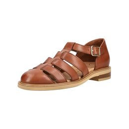 Riemchensandale Paul Green "Paul Green Sandalen Glattleder", Damen, Gr. 38,5, cognac, Glattleder, Schuhe Riemchensandale