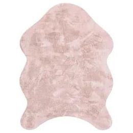 Fellteppich Paco Home "Pelt 640", rosa, B:80cm H:16mm L:120cm, Polyester, Teppiche, Fellteppich, Kunstfell, Uni Farben, sehr weicher Flor