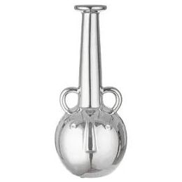 Tischvase Gilde "Gesichts-Halsvase Viso, mit Henkel, H&ouml;he ca. 38 cm", silber (silberfarben), H:38cm &Oslash;:17,5cm, Keramik, Vasen, aus Keramik, wasserdicht