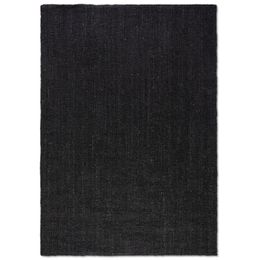 NYVI Teppich Boucl&eacute; - Pflegeleicht, F&uuml;r Fu&szlig;bodenheizung, Strapazierf&auml;hig Gr&ouml;&szlig;e:160x230 cm;Farbe:Dunkelschwarz