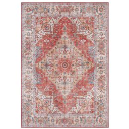 NYVI Teppich Asmar - Pflegeleicht, Langlebig, f&uuml;r Innenr&auml;ume Gr&ouml;&szlig;e:160x230 cm;Farbe:Ziegelrot Sylla