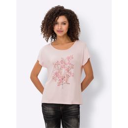 Heine Witt Damen Print-Shirt mit Rundhals-Ausschnitt, hellros&eacute;, Gr&ouml;&szlig;e 42