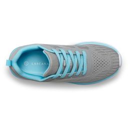 Lascana Damen Sneaker, grau/hellblau, Gr&ouml;&szlig;e 35