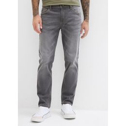 bonprix Regular-Fit-Jeans Straight, grau, Gr.50, Gerade Jeans mit zweifarbigen N&auml;hten, 79% Baumwolle (organic)