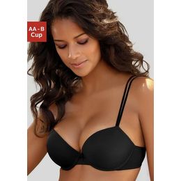 Lascana Push-up-BH schwarz Gr. 90B. Mit Integriertem Kissen und mit B&uuml;gel