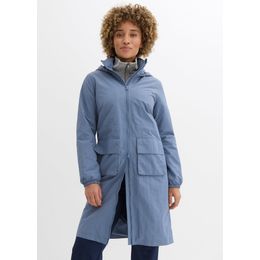 bonprix wasserabweisender leichter Parka, blau, Gr.38, Parka aus leichtem Material