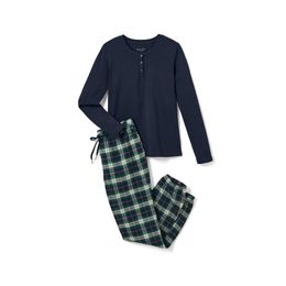 Tchibo - Flanell-Pyjama - Damen - Gr. XS - dunkelblau