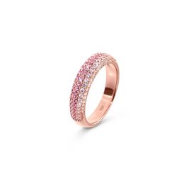 Tchibo - 925 Silber Ring pav&eacute; - Damen - Gr. 18 - rosa