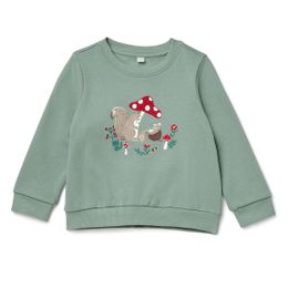 Tchibo - Kinder-Sweatshirt mit angerauter Innenseite - Gr. 110/116 - gr&uuml;n