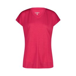 CMP Damen-Shirt mit V-Ausschnitt - Damen - Gr. 38 - magenta