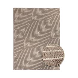 Tchibo - Outdoor-Wende-Teppich &raquo;Leaves&laquo; - taupe