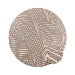Tchibo - Outdoor-Wende-Teppich &raquo;Leaves&laquo; - taupe