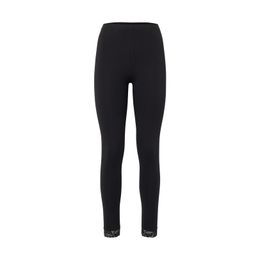 Tchibo - Leggings mit Spitzenborte - Damen - Gr. XL - schwarz