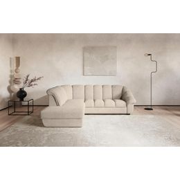 Ecksofa COTTA "Mado, Breite 260 cm", beige (sahara), B:260cm H:88cm T:104cm, 100% POLYESTER (PES), Sofas, Ecksofa, verschiedene Sofas individuell kombinierbar