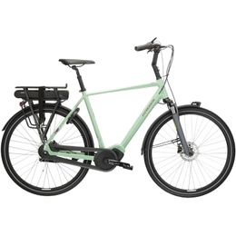E-Bike KROSS "E-Citybike Sentio Hybrid 4.0 28 Zoll gr&uuml;n - Shimano Mittelmotor" Gr. 56, gr&uuml;n, schwarz, Elektrofahrr&auml;der, Herren, 56cm, 28 Zoll (71,12cm), SHIMANO 36 V/250 W, Mittelmotor DU-E500