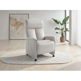 Sit & More TV-Sessel SIT & MORE "Cremona Comfort", reinwei&szlig;, B:76cm H:112cm T:84cm, Sessel, wahlweise manuell oder elektrischer Funktion mit Akku