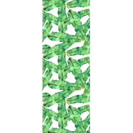 Vinyltapete queence "Tropische Bl&auml;tter-Gr&uuml;n", bunt, B:0,9m L:2,5m, Vinyl, Tapeten, 90x250cm, selbstklebend, kinderleichte Anbringung,, Sticker