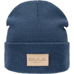 Beanie BULA "Travel", Herren, blau (rawdenim), 60% Polyacryl, 30% Polyester, 10% Polyester, unifarben, M&uuml;tzen Beanie, mit tollem Street-Style