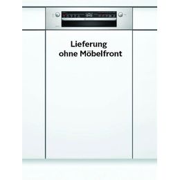 Bosch teilintegrierbarer Geschirrsp&uuml;ler "SPI2IKS10E", Energieeffizienz: F (A-G), silber (silberfarben), B:44,8cm H:81,5cm T:57,3cm, Geschirrsp&uuml;ler, Mit 2 Spr&uuml;harmen im Oberkorb & automatischer Startzeit