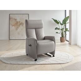 Sit & More TV-Sessel SIT & MORE "Cremona Comfort", light grau, B:76cm H:112cm T:84cm, Sessel, wahlweise manuell oder elektrischer Funktion mit Akku