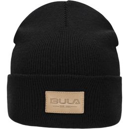Beanie BULA "Travel", Herren, schwarz, 60% Polyacryl, 30% Polyester, 10% Polyester, unifarben, M&uuml;tzen Beanie, mit tollem Street-Style