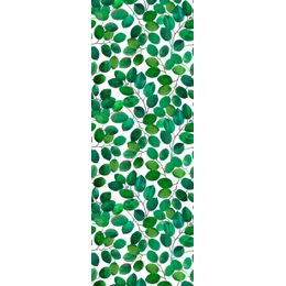 Vinyltapete queence "Tropische Bl&auml;tter-Gr&uuml;n", bunt, B:0,9m L:2,5m, Vinyl, Tapeten, 90x250cm, selbstklebend, kinderleichte Anbringung,, Sticker