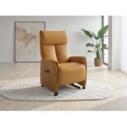 Sit & More TV-Sessel SIT & MORE "Cremona Comfort", curry, B:76cm H:119cm T:84cm, Sessel, wahlweise manuell oder elektrischer Funktion mit Akku