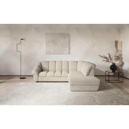 Ecksofa COTTA "Mado, Breite 260 cm", beige (sahara), B:260cm H:88cm T:104cm, 100% POLYESTER (PES), Sofas, Ecksofa, verschiedene Sofas individuell kombinierbar