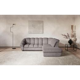 Ecksofa COTTA "Mado, Breite 260 cm", grau (dunkelgrau), B:260cm H:88cm T:104cm, 100% POLYESTER (PES), Sofas, Ecksofa, verschiedene Sofas individuell kombinierbar
