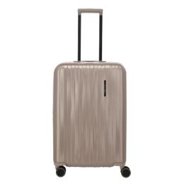 Hartschalen-Trolley Travelite "BARBARA NOVELTY Reisekoffer Hartschale", Damen, Gr. B/H/T: 43cm x 65cm x 27cm 68 l, satin, Polycarbonat, unifarben, Koffer, Volumenerweiterung &ndash; stilvolles Reisegep&auml;ck