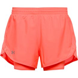 Under Armour UA FLY BY 2-IN-1 SHORTS Laufshorts Damen - Gr&ouml;&szlig;e S - rot