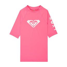 Rash Guard Roxy "Whole Hearted", Kinder, Gr. 12(148-156cm), sangria sunset, Obermaterial: 84% Microfaser, 16% Elasthan;, Shirts