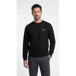 Sweatshirt Replay, Herren, Gr. L, schwarz, Sweatware, Obermaterial: 100% Baumwolle, unifarben, regular fit normal, Rundhals, Rippb&uuml;ndchen, Sweatshirts Sweatshirt, in Baumwoll-Qualit&auml;t