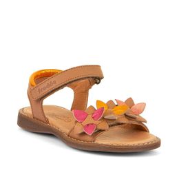 Sandale froddo, M&auml;dchen, Gr. 31, bunt (braun, multi), Leder, festlich, Schuhe Sandale, Sommerschuh, Urlaubsschuh, Sandalette mit Klettverschluss