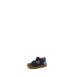 Lauflernschuh Naturino, Baby, Gr. 23, dunkelblau, Nappaleder, Veloursleder, kontrastfarbene Details, Schuhe Lauflernschuh, Babyschuh mit Klett, Gr&ouml;&szlig;enschablone zum Download