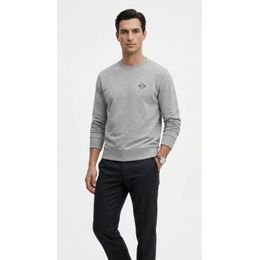 Sweatshirt Replay, Herren, Gr. S, light grau melange, Sweatware, Obermaterial: 90% Baumwolle, 10% Viskose, meliert, regular fit normal, Rundhals, Rippb&uuml;ndchen, Sweatshirts Sweatshirt, in Baumwoll-Qualit&auml;t