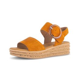 Plateausandaletten Gabor "Plateau Sandale", Damen, Gr. 39, orange, Schuhe