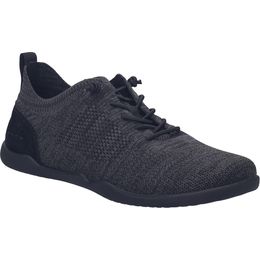 Barfu&szlig;schuh Josef Seibel "Cassandra 08", Gr. 38, schwarz, Leder, Textil, meliert, Schuhe Barfu&szlig;schuh, Bequemschuh, Slip On-Sneaker in Komfortweite G (=weit)