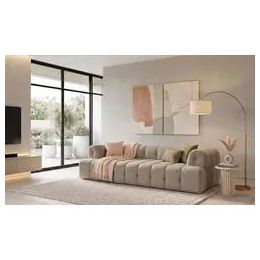 3-Sitzer Home Affaire "APERIRE Design-Sofa, moderne Steppung, Breite 225 cm", taupe, B:225cm H:77cm T:100cm, 100% Polyester, Sofas, mit Wellenunterfederung, gem&uuml;tlich und modern, komfortables Sitzgef&uuml;hl