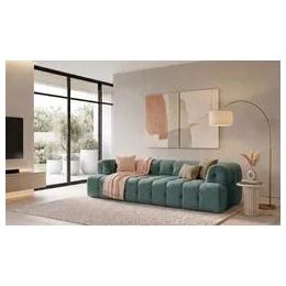 3-Sitzer Home Affaire "APERIRE Design-Sofa, moderne Steppung, Breite 225 cm", petrol, B:225cm H:77cm T:100cm, 100% Polyester, Sofas, mit Wellenunterfederung, gem&uuml;tlich und modern, komfortables Sitzgef&uuml;hl