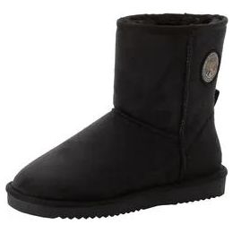 O`Neill Schlupfboots O'NEILL "BESIANA WOMEN HIGH", Damen, Gr. 37, schwarz (triple schwarz), Synthetik, Schuhe Schlupfboots, gef&uuml;tterte Winterboots, Snowboots, Winterschuhe