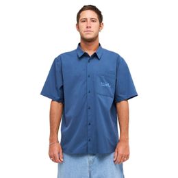 Kurzarmhemd Quiksilver "YG Lithium", Herren, Gr. L, US-Gr&ouml;&szlig;en, schwarz denim, Obermaterial: 100% Microfaser;, Hemden Kurzarmhemd