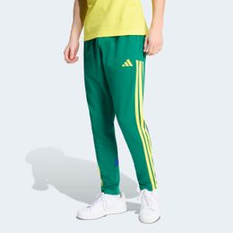 Sporthose adidas Sportswear "HOUSE OF TIRO NATIONS PACK", Damen, Gr. L, N-Gr, bold gr&uuml;n, bold blau, bright gelb, normal, gr., Obermaterial: 53% Baumwolle, 47% Polyester, Hosen Sporthose