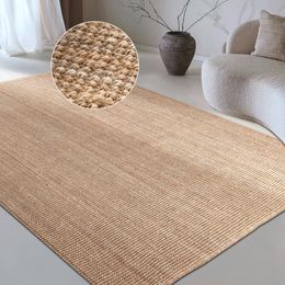 Teppich OTTO HOME "Avot Juteteppich", beige (natur gold), B:160cm H:10mm L:230cm, Jute, Teppiche, Teppich, 100% Jutefaser, L&auml;ufer, Esszimmer, Wohnzimmer, Skandi