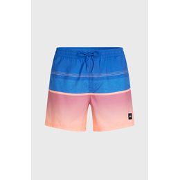 O`Neill Badeshorts O'NEILL "O'NEILL GRADIENT 15'' SWIMSHORTS", Herren, Gr. L (52), N-Gr, blau gradien, Obermaterial: 100% Polyester, Badehosen Badeshorts, mit elastischem Bund und Kordelzug, mit Mesh-Innenhose