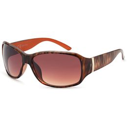 Sonnenbrille styleBREAKER "Sonnenbrille Schmetterlingsform mit Streifen", Herren, braun (gestell braun, glas braun verlauf), Modisch, Sonnenbrillen Sonnenbrille
