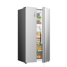 HISENSE Side-by-Side "RS3P538NA", Energieeffizienz: E, inox, B:91,1cm H:178,6cm T:600cm, K&uuml;hlschr&auml;nke, einfacher Side by Side mit Premium-Ausstattung, Side-by-Side