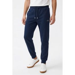 Jack & Jones Sweathose JACK & JONES "JPSTGORDON COLLEGE SWEAT PANTS", Herren, Gr. S, N-Gr, navy blazer, Web, Obermaterial: 80% Baumwolle, 20% Polyester, unifarben, regular fit kn&ouml;chellang, Hosen Sweathose