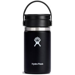 Trinkflasche Hydro Flask "12 OZ Wide Flex Sip Lid", schwarz, H:19,94cm, Edelstahl, Kunststoff, Trinkflaschen, Trinkflasche, Geeignet f&uuml;r alle Wide Mouth Kappen und Deckel